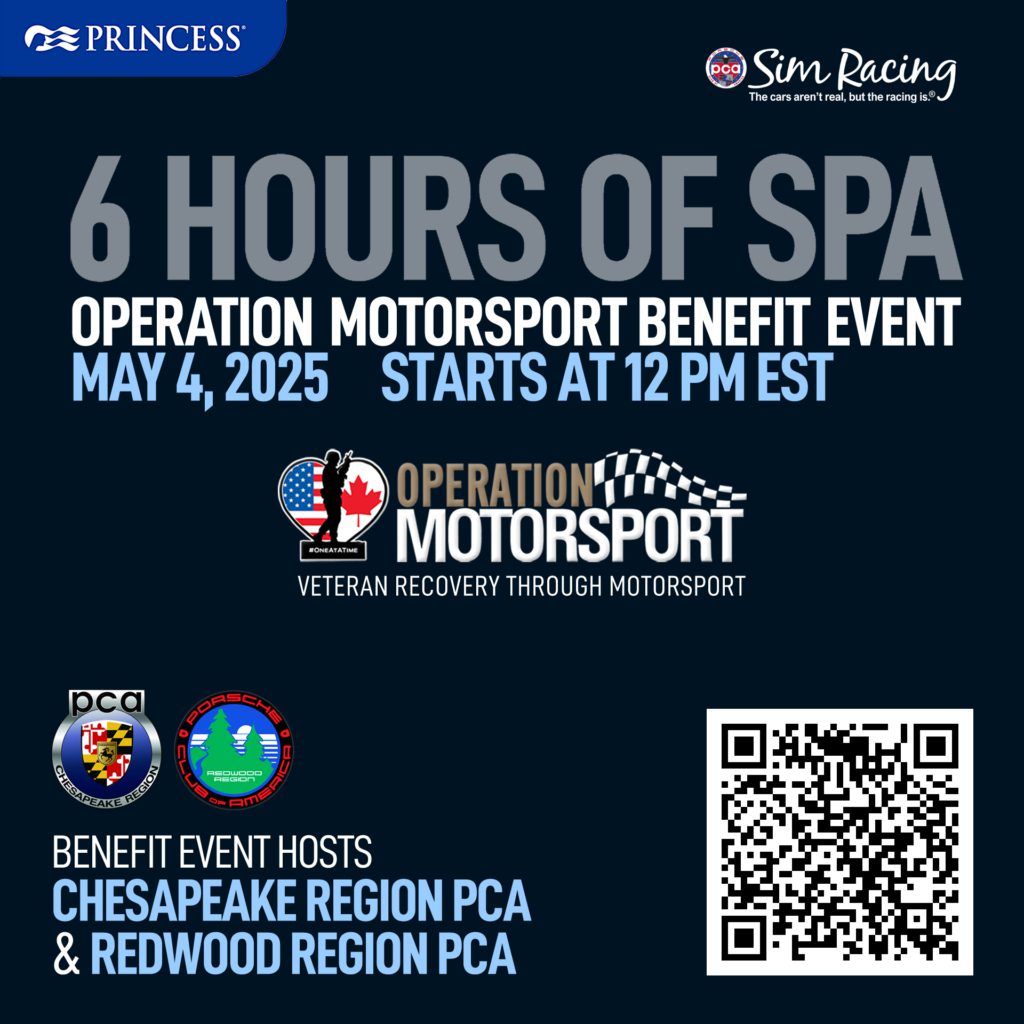 PCA Sim Racing Operation Motorsport Benefit Race - May 4th - NNJR ...